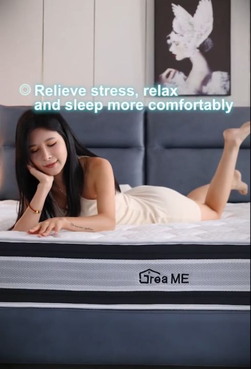 （COD) DreaMe Luxurious Jersey Knitted Fabric 8 inch 10 Years Warranty Memory Spring Mattress ...