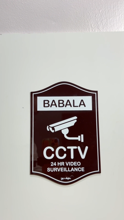 Acrylic Signage Babala CCTV - Pinoy Sign - 6.0" x 9.0" x 1.5mm - Jay C ...