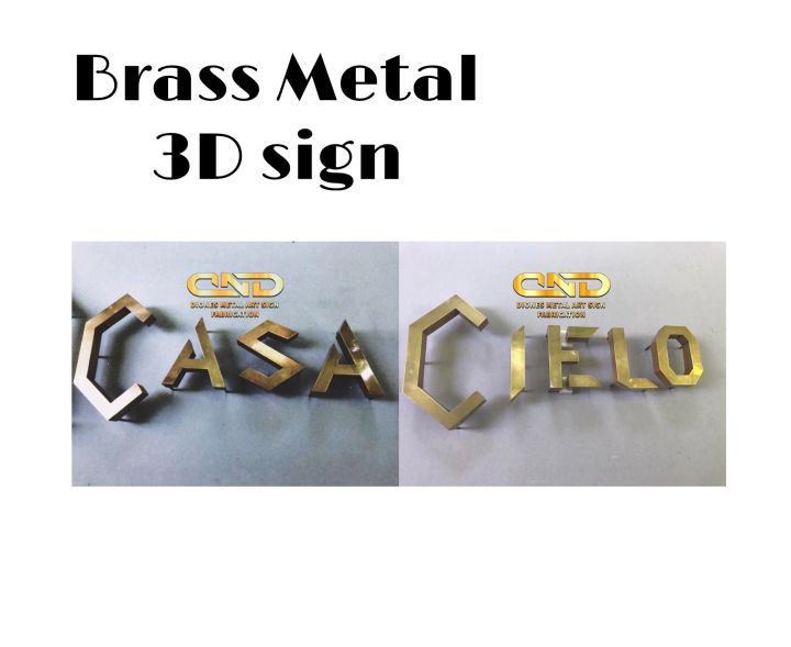 Brass Metal 3D signage/Rusticated/metal indoor sign | Lazada PH