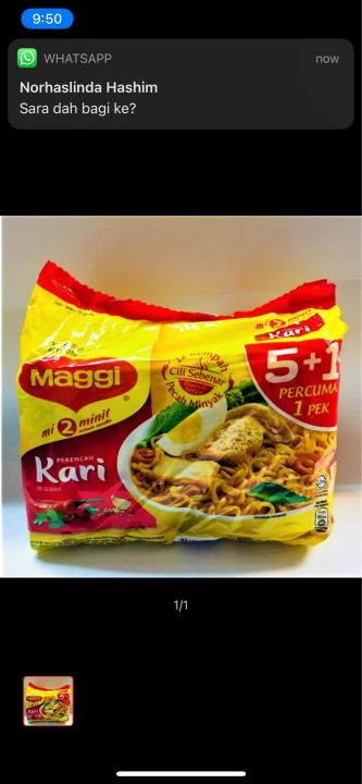 Maggi mee kari extra 1 packet 5+1 | Lazada