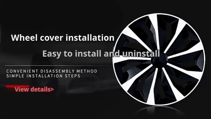 Hub Cap 4 PCS Full Set - All Black R12 R13 R14 R15 ,Wheel hub cover ...
