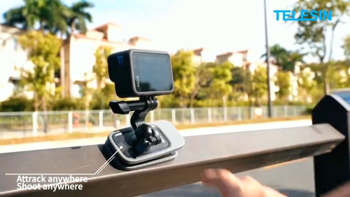 Telesin magnetic and 360 rotary backpack clip mount ตัวยึดแบบแม่เหล็ก ...