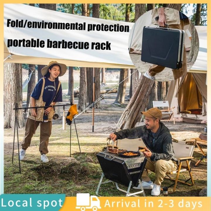 Portable BBQ Grill Outdoor Folding Barbecue Outdoor Charcoal Grill BBQ ...