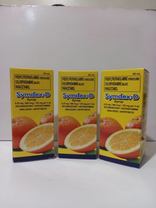 SYMDEX -D SYRUP DECONGESTAN/ANTIHISTAMINE/ANALGESIC/ ANTIPYRETIC ...
