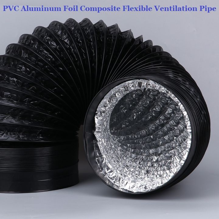 Black Aluminum Foil Ventilation Pipe Scalable Flexible Tube for Dryer ...