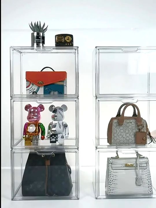 DEEYO Acrylic Bag Box Magnetic Side Drop for Container High-Grade ...