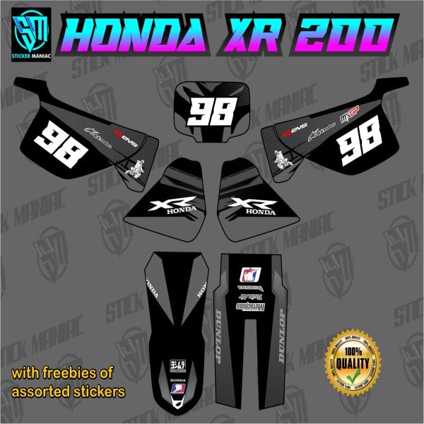 Honda XR 200 decals sticker, Laminated | Lazada PH