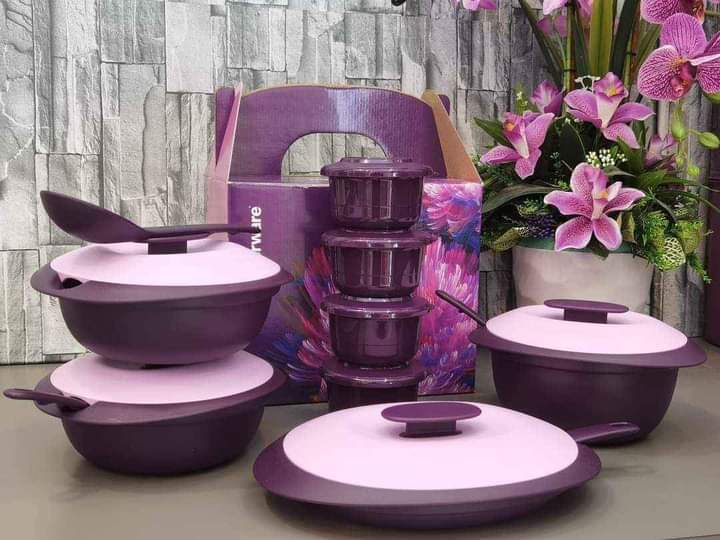 Tupperware - Purple Royal Petit Serveware Set | Lazada