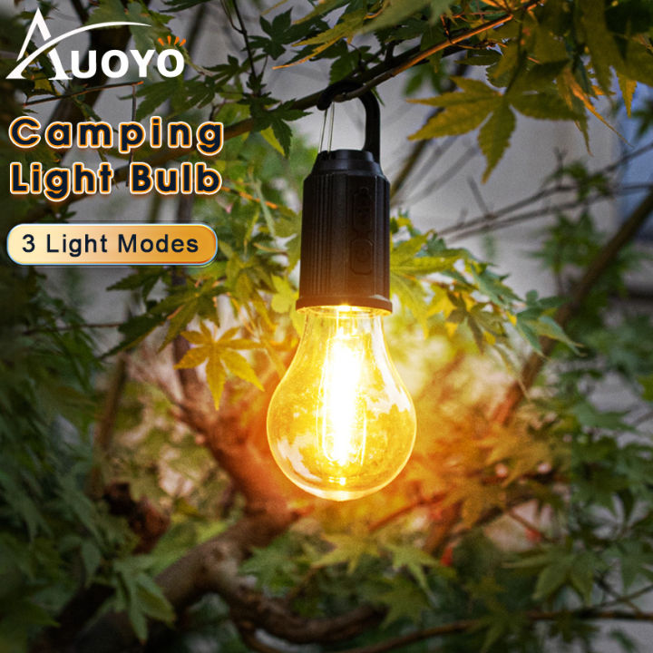 Auoyo Camping Light Bulb Outdoor Emergency Light USB Rechargeable ...