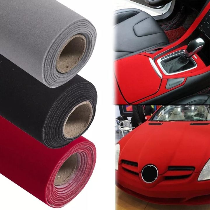 Car Velvet Cloth Sticker Fabric Suede Vinyl Wrapping Films Auto ...