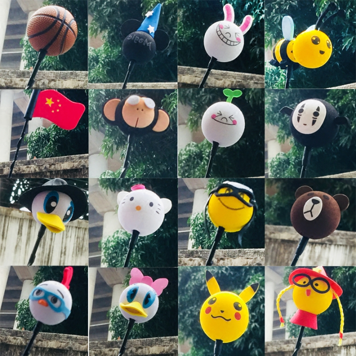 Cute Cartoon Doll Antenna Ball Car Top Modification Universal Small Bee ...
