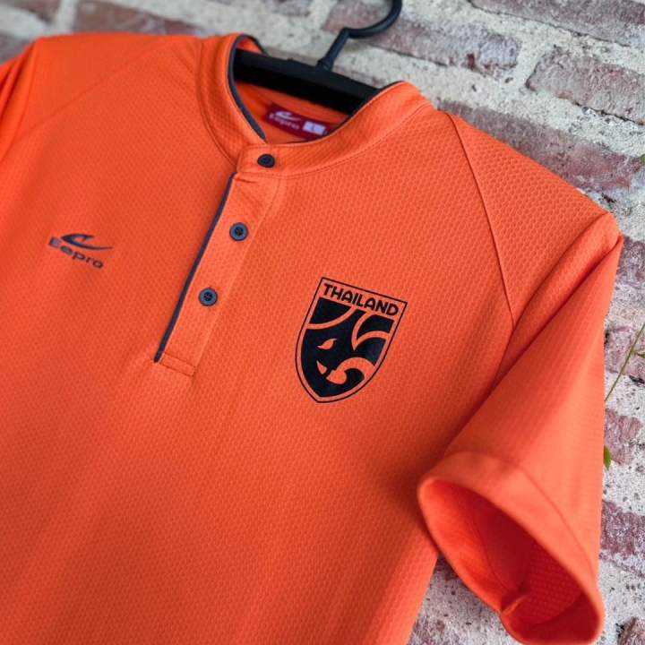 Eepro Sport เสื้อกีฬาแขนสั้นคอจีนทีมชาติ ฟรี!! โลโก้ช้างศึก EA-1323 DIY ...