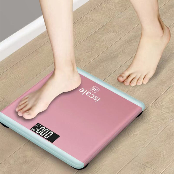 Weighing Scale Digital LCD Electronic Body Weight Scale Tempered Glass Highly Accurate Personal ...