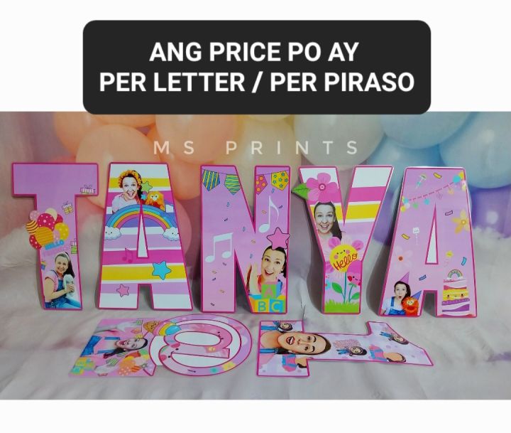 Ms. Rachel Letters for Birthday | standee | backdrop | customized ...