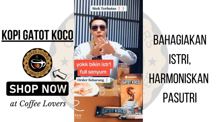 Ready! Kopi Gatot Koco Coffee 1 Box Isi 5 Sachet by Dr. Hen | Kopi Gatotkoco | Kopi Stamina Pria ...