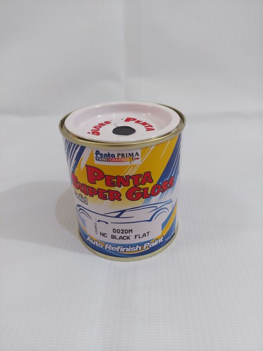 CAT PENTA SUPER GLOSS NC SOLID HITAM DOFF -FLAT ISI 200 GRAM- CAT DUCO ...