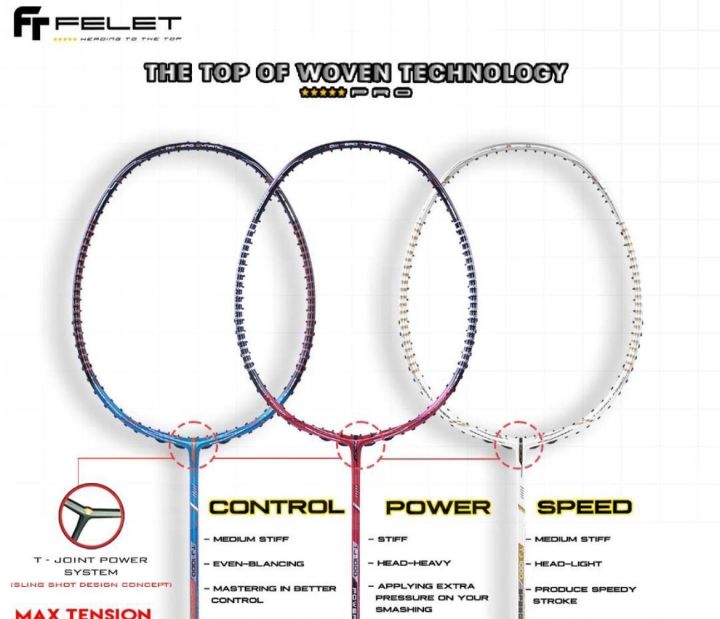 BADMINTON RACKET FELET TJ 1000 | Lazada