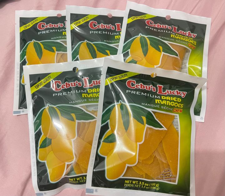 5 Packs of Cebu Lucky Premium Dried Mangoes (100g per pack) | Lazada PH