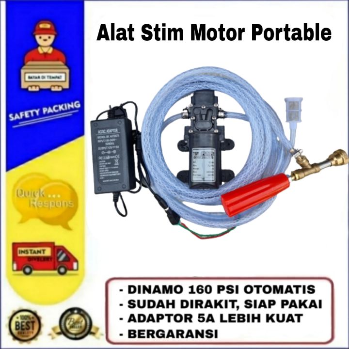 Alat Cuci Stim Motor AC Mobil Steam Stim Mini Fulset Siap Pakai Dc ...