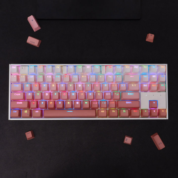 【Keycap Only】GMK Gradient Red Keycap 120 Keys Shine Through Keycap PBT ...