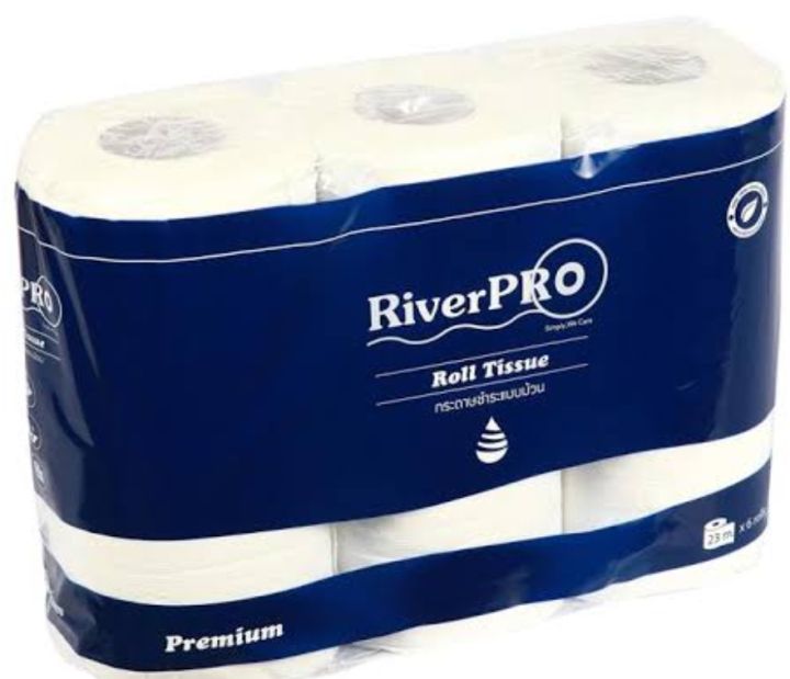 River Pro Roll Tissue กระดาษชำระแบบม้วน รุ่น PREMIUM ความยาว 23 เมตร ...