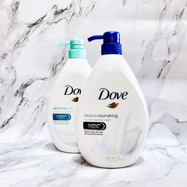 DOVE Shower Gel Beauty Moisture / Sensitive Skin (1L/1000ml per bottle ...