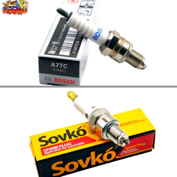 HighVoltage Spark Plug for Yamaha Mio Motorcycle, A7TJC - 3 Electrode ...