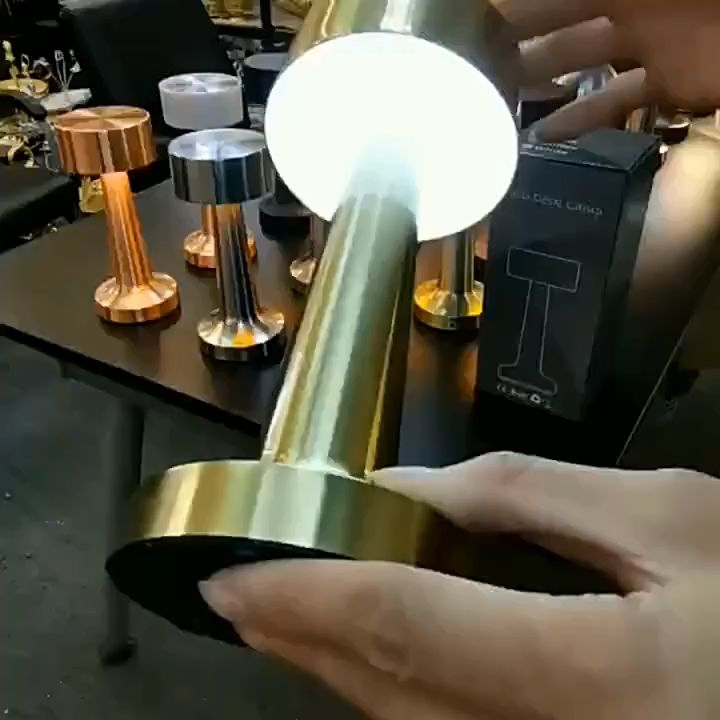 Smart Desk Lamp Golden Bar Lamp Touch Control Mini Table light Warm ...