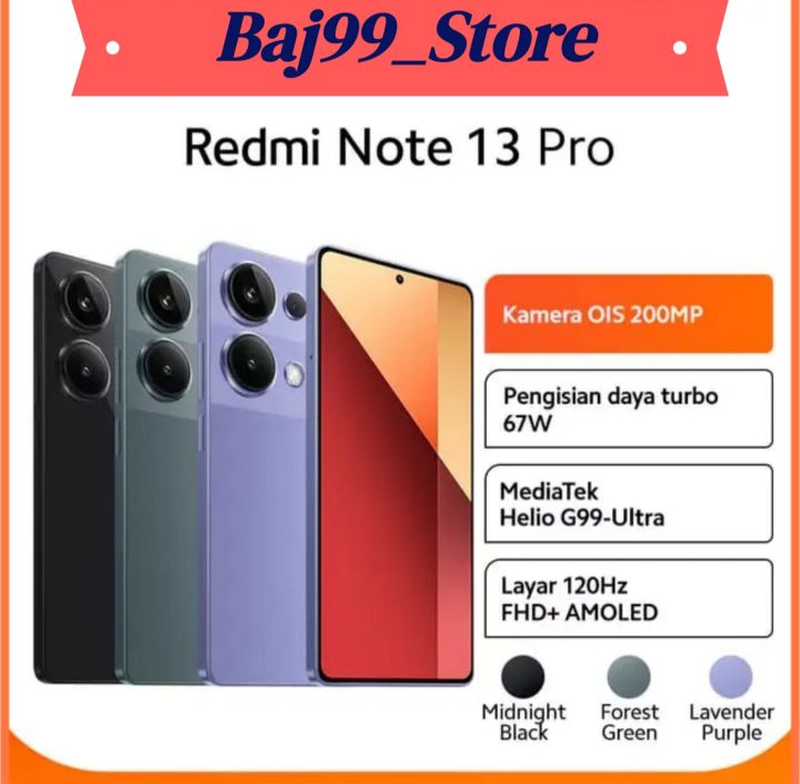 XIAOMI REDMI NOTE 13 PRO [ RAM 8/256GB ] - GARANSI RESMI 1 TAHUN ...