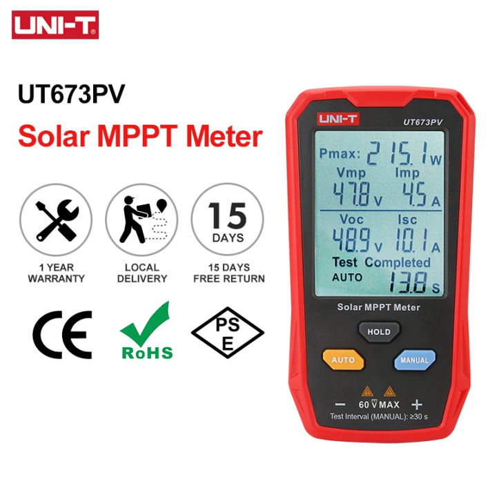 2024 New UNI-T Solar MPPT Meter UT673PV 5~800W PV Module Maximum Power ...