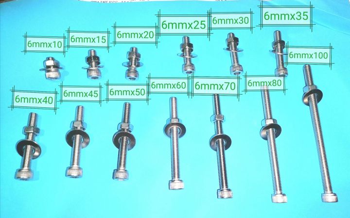 Stainless Allen Bolts 6MM SOLD PER TWO PCS! | Lazada PH