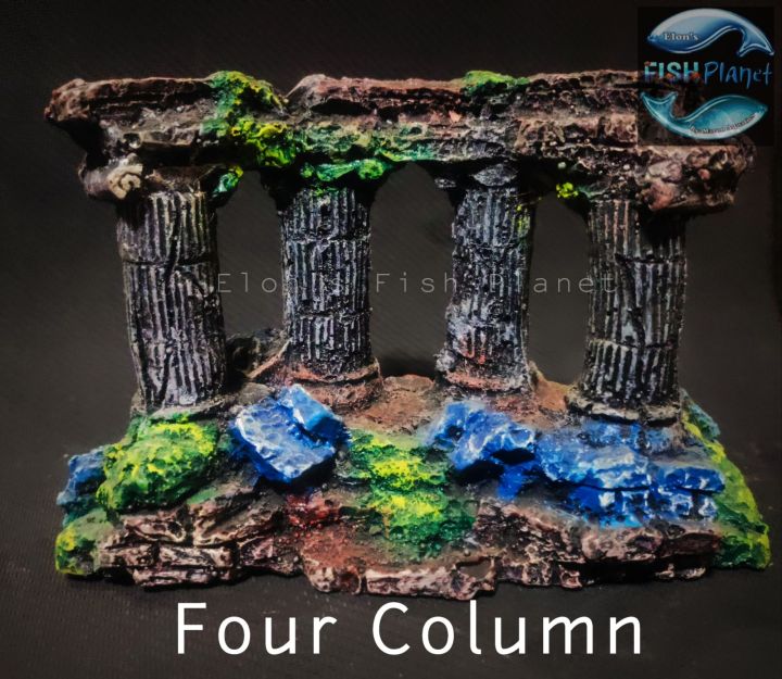 FOUR COLUMN LARGE CERAMIC RESIN FOR AQUARIUM DECORATION | Lazada PH
