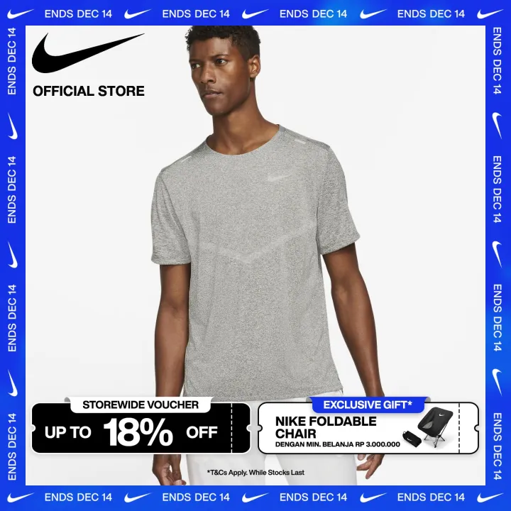 Nike Dri-FIT Men's Rise 365 Short-Sleeve Running Top - Smoke Grey ...