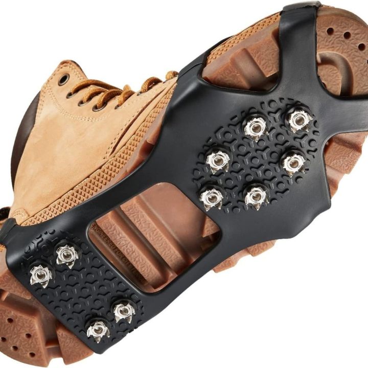 Ice Claw กลางแจ้งสิบฟันเหล็กเล็บหิมะรองเท้ากันลื่นเล็บ Ice Claw ...