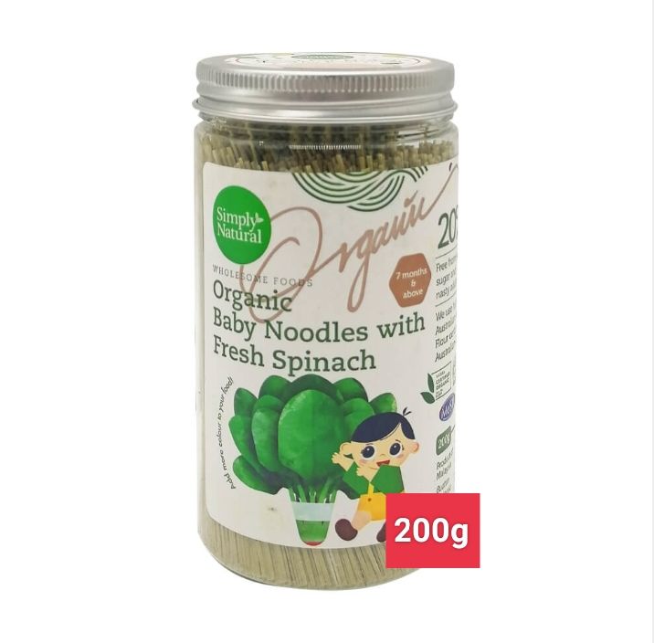 Simply Natural Organic Baby Noodles with Fresh Spinach 200g | Lazada PH