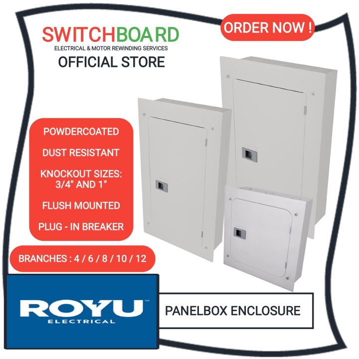 ROYU PanelBox Enlosure - Flush Mounted - For Plug-in Breaker | Lazada PH