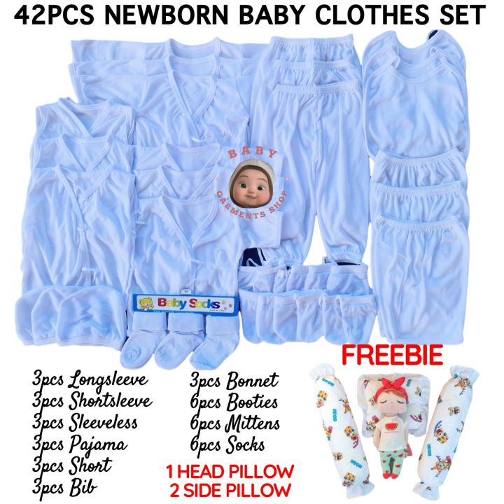 42pcs Newborn Bundle Baby Set With 3in1 Bolster Set | Lazada PH