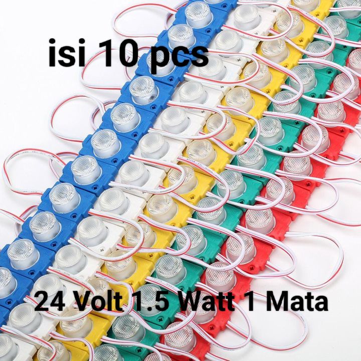 10 Pcs Lampu Led Modul 1 Mata Besar 24 Volt 1 5 Watt Super Terang Isi