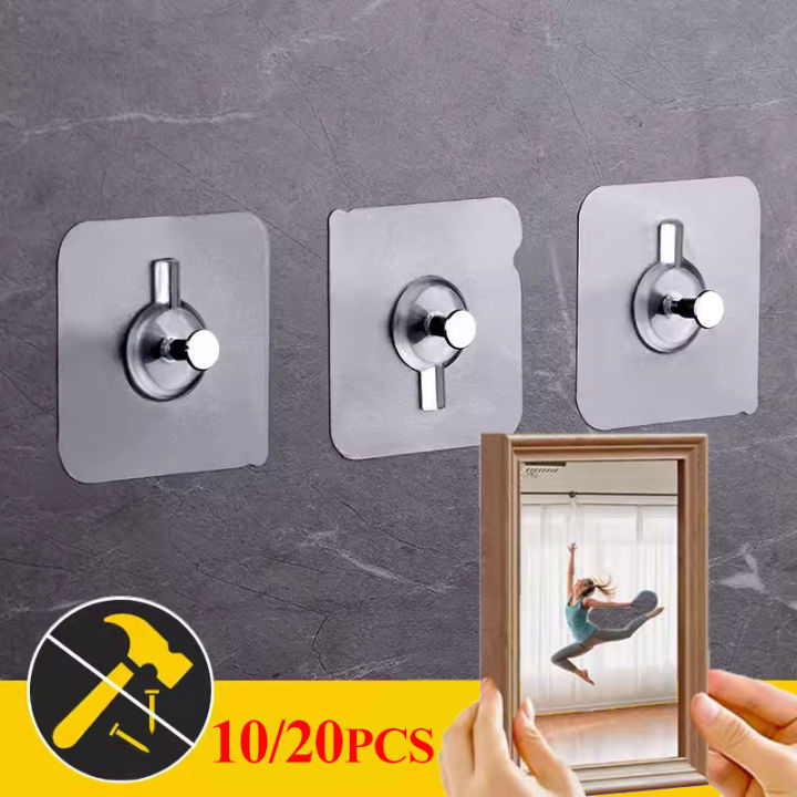 10/20Pcs Traceless Photo Frames Hanger Hook Self-adhesive Wall Hook for ...