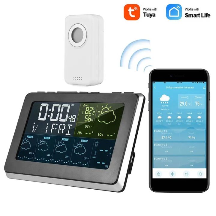 Tuya WiFi Smart Weather Station APP Control Digital Temperature ...