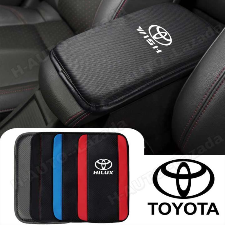 Car Armrest Cover Pad For Toyota Wish Alphard Vios Cross Estima Hilux ...