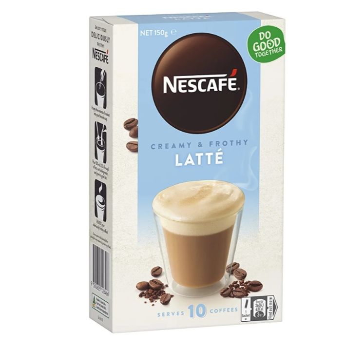 Nescafe Coffee Sachets Latte 10 pack, Made in Australia BBD 31 December ...
