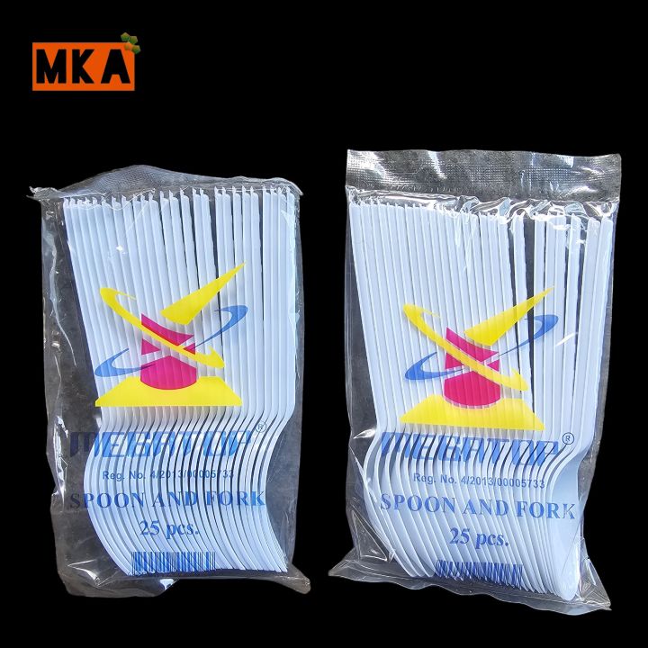 Disposable Plastic Spoon and Fork 25pcs | Lazada PH