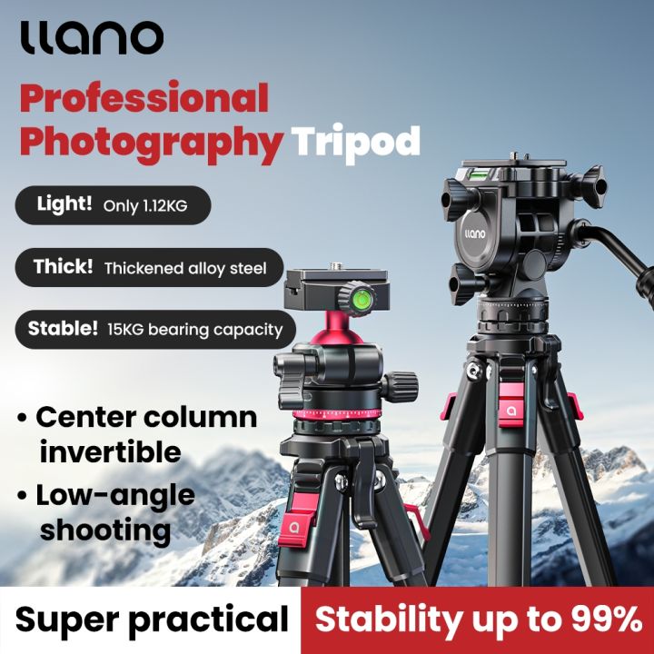 Llano Professional Photography Camera Tripod Travel Phone Tripod Stand ...