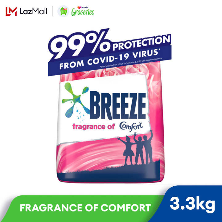 Breeze Detergent Powder Fragrance of Comfort 3.3kg | Lazada