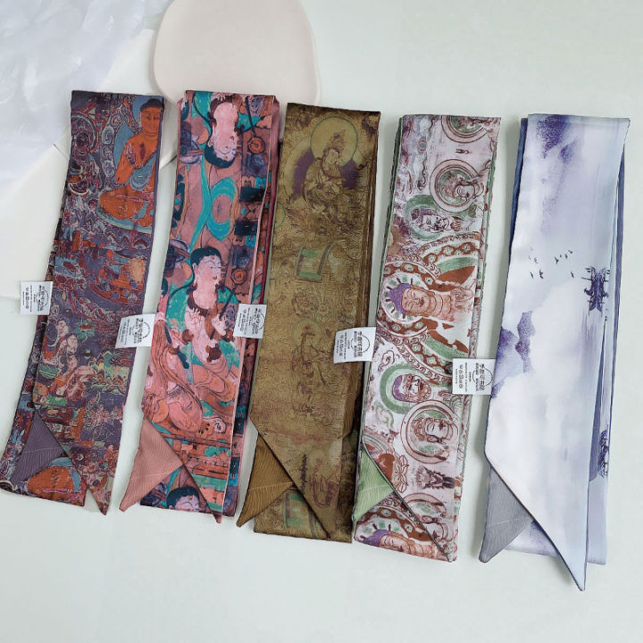 Bench Small Silk Scarf Women's New National Style Retro Easy Matching ...