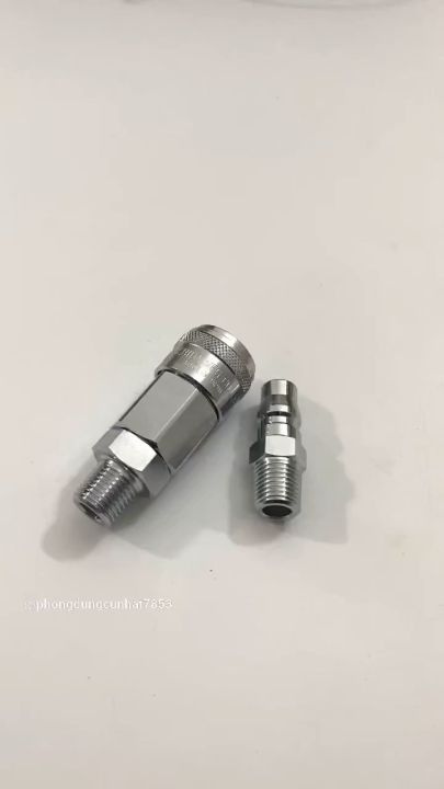 Bộ đầu nối nhanh khí nén tự động ren ngoài 13mm NKC YNL-22SM và NL-22PM Nhật Bản, khớp nối nhanh ...