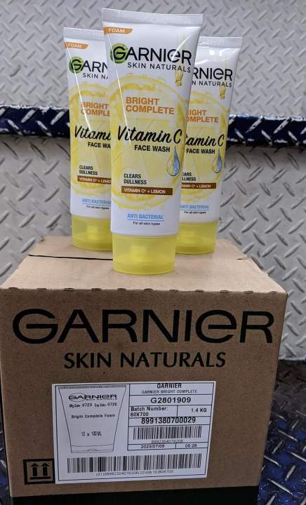 Garnier Face Wash Foam Bright Complete 100ml | Garnier Pencuci Muka ...