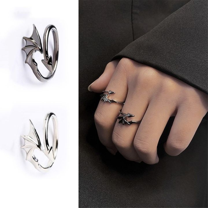 🎀Lacina🎀Creative Angel Demon Wings Ring Male Female Students Simple ...
