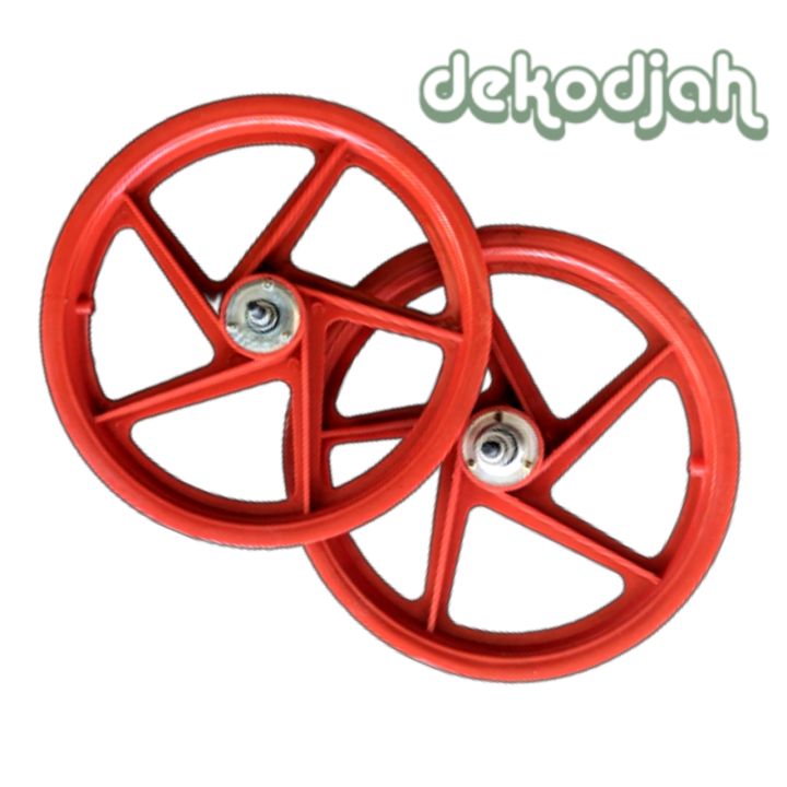 VELG RACING / VELG BINTANG PALANG 5 SEPEDA UKURAN 16 SET DEPAN BELAKANG ...